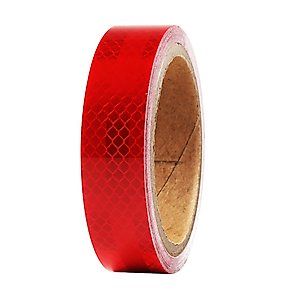 Reflective Tape 1 inch Wide 15 FT Long High Intensity Red Trailer Reflector Safety Conspicuity Tape for Vehicles Trucks Bikes Cargos Helmets