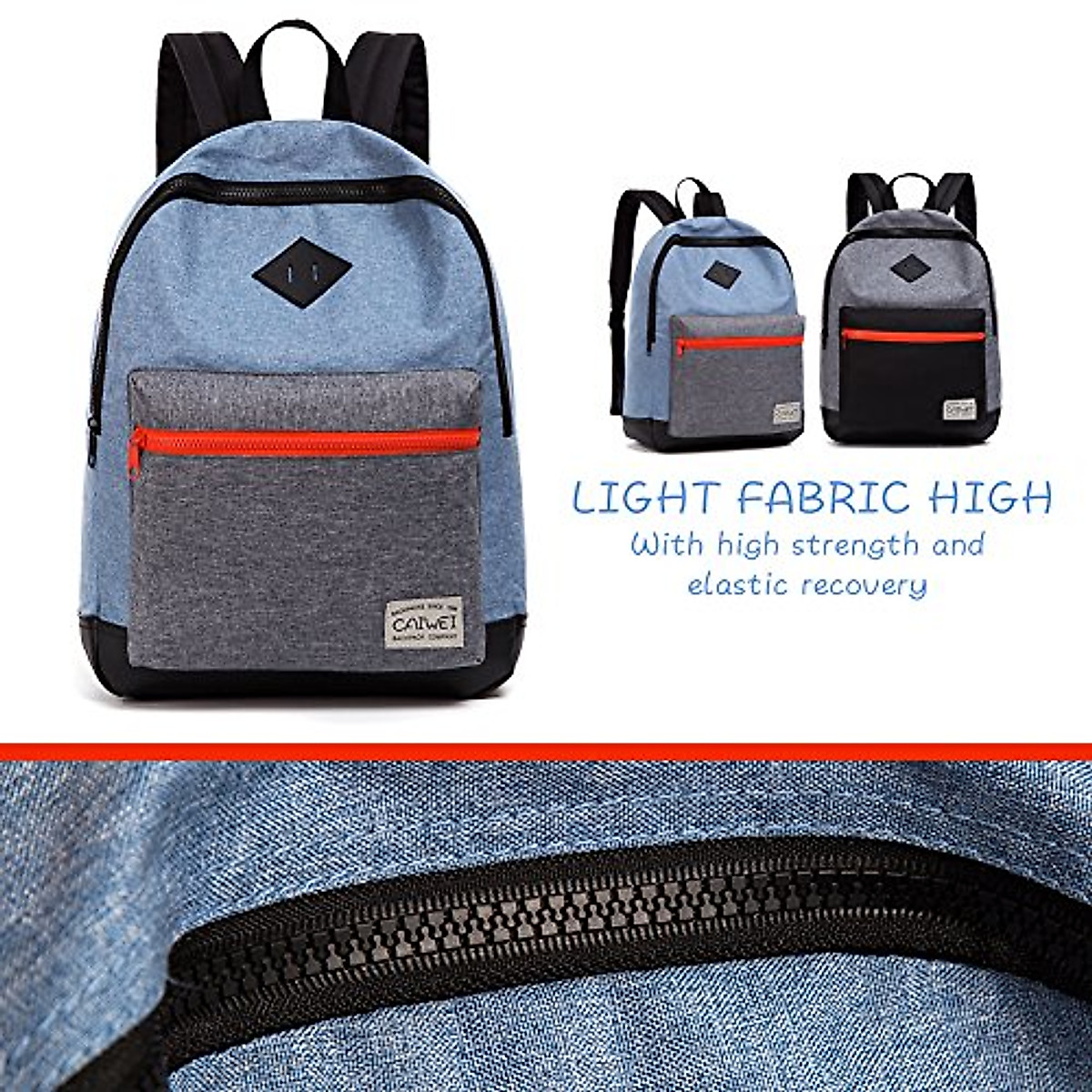 CAIWEI Fashion children's backpack (blue)