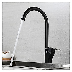 JEMITA Brushed Gold Kitchen Sink Faucet Single Handle Hot and Cold Water Mixer Tap 360 Degree Rotation Kitchen Sink Wash Basin Faucets (Color : 02)