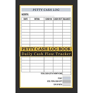 Petty Cash Log Book: Daily Cash Flow Tracker.: Mini Accounting Ledger Book for Business Accounts and Bookkeeping.