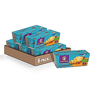 Annie's Real Aged Cheddar Microwave Mac and Cheese with Gluten Free Pasta Cups, 2 Ct, 4.02 oz (Pack of 6)