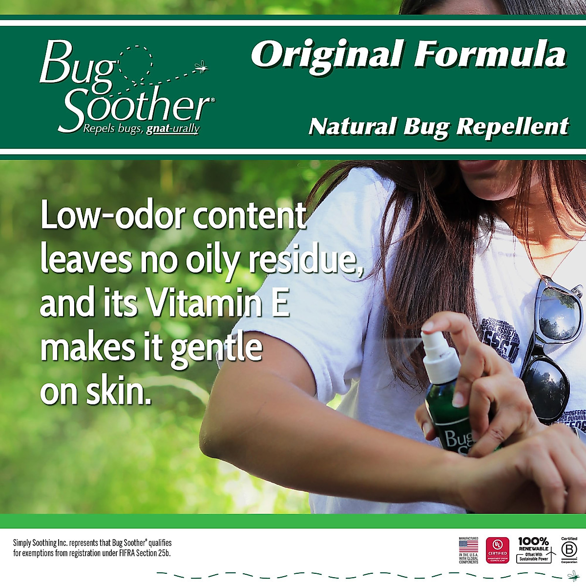 Bug Soother 1 Gallon - Natural Insect, Gnat and Mosquito Repellent & Deterrent with Essential Oils - 100% DEET-Free Safe Bug Spray for Adults and The Environment - Made in USA - W/O Sprayer