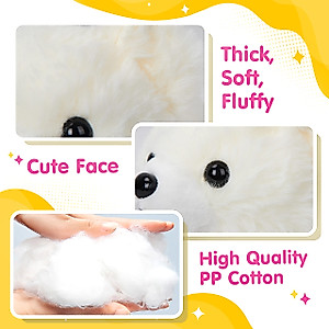 BSTAOFY Light up Polar Bear Stuffed Animal LED Night Light Soft Plush Toy Glow Gift for Kids on Christmas Birthday Valentine's Day, 11'', White