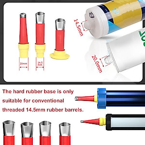 30Pcs Caulking Finisher Kit, Caulking Nozzle Tips Stainless Steel 18 Caulking Nozzle Applicators with 8 Connector Caulking Guns and 4 Grout Scraper for Bathroom Kitchen Doors Windows