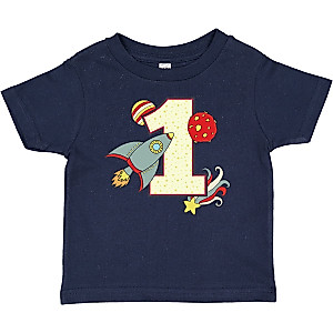 inktastic 1st Birthday Outer Space Theme Baby T-Shirt 18 Months Navy Blue 2196a