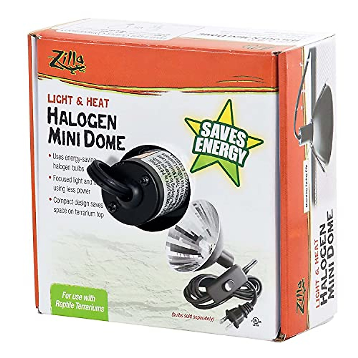 Zilla Light & Heat Halogen Mini Dome For Reptile Terrariums One Size