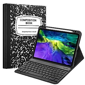 Fintie Keyboard Case for iPad Pro 11-inch (4th / 3rd Generation) 2022/2021 - Soft TPU Back Cover with Magnetically Detachable Bluetooth Keyboard, Also Fit iPad Pro 11" 2nd / 1st Gen, Composition