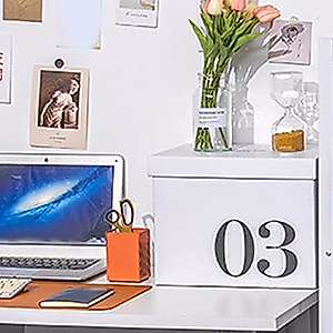 Airshi Cardboard Storage Box Portable Storage Box MultiPurpose Dust Proof Large Capacity Simple For Bedroom For Dorm (No.3 Box)