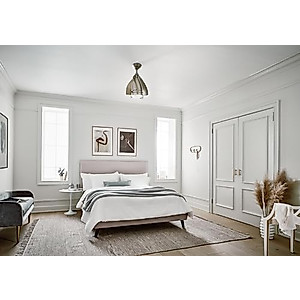 Kichler Terna 15" LED Ceiling Fan in Brushed Nickel, 5-Blade Modern Ceiling Fan with Remote Control, 3000K, (15" W x 19.75" H), 300230NI