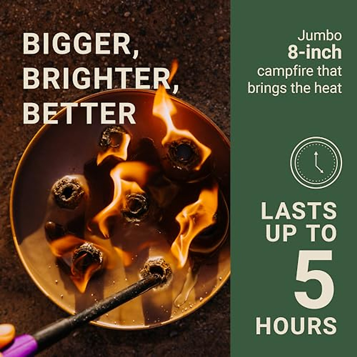 Radiate XL 8" Portable Campfire As Seen On Shark Tank - Up to 5 Hours of Burn Time - Reusable Travel Fire Pit for Camping and Beach - Great Alternative to a Real Fire - Made in USA (Eucalyptus Scent)