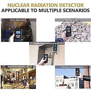 GOYOJO Geiger Counter Nuclear Radiation Detector Radiation Dose Alarm Multi-Function Marble Radioactive X-Rays γ-Rays Hard β-Rays Alarm Device Dosimeter High Sensitivity Personal Home use Dosimeter