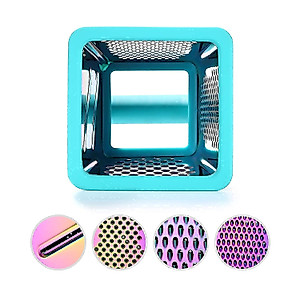 Rainbow Color Cutlery Knife Set, Marco Almond KYA27 Kitchen Knives Set with Wooden Block Plugs Professional Rainbow Color Box Grater,Stainless Steel Grater Slicer 5 PCS Set