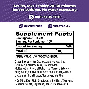 Natrol Melatonin Fast Dissolve Tablets, Helps You Fall Asleep Faster, Stay Asleep Longer, Easy to Take, Dissolve in Mouth, Strengthen Immune System, Maximum Strength, Strawberry Flavor, 10mg, 100Count