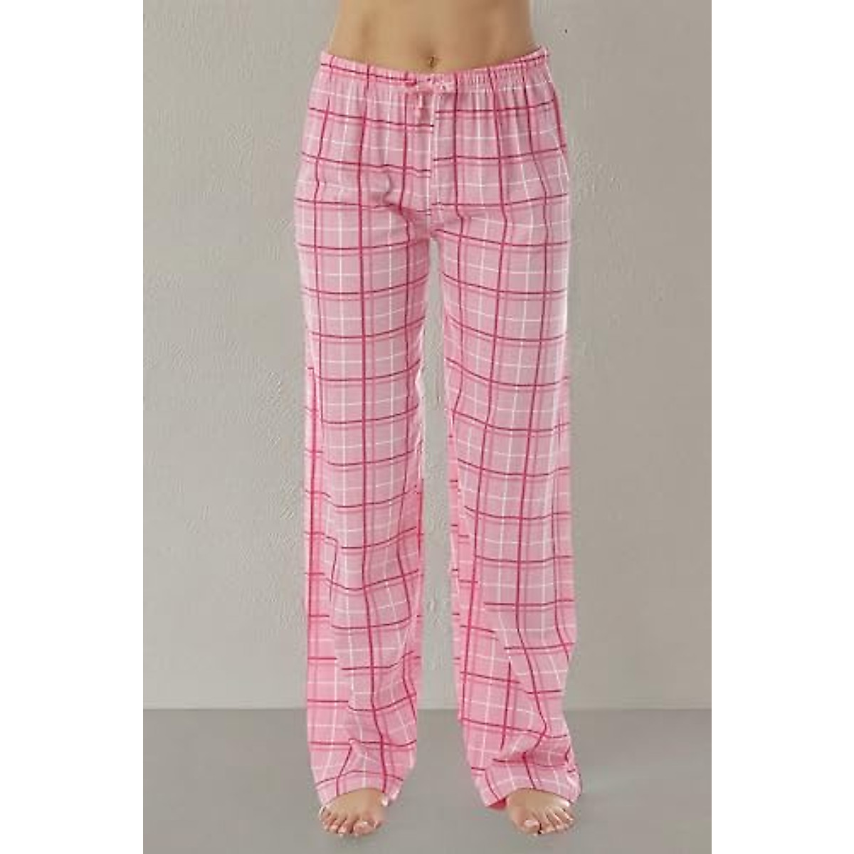 Just Love Women Plaid Pajama Pants Sleepwear 6324-PNK-10281-XL