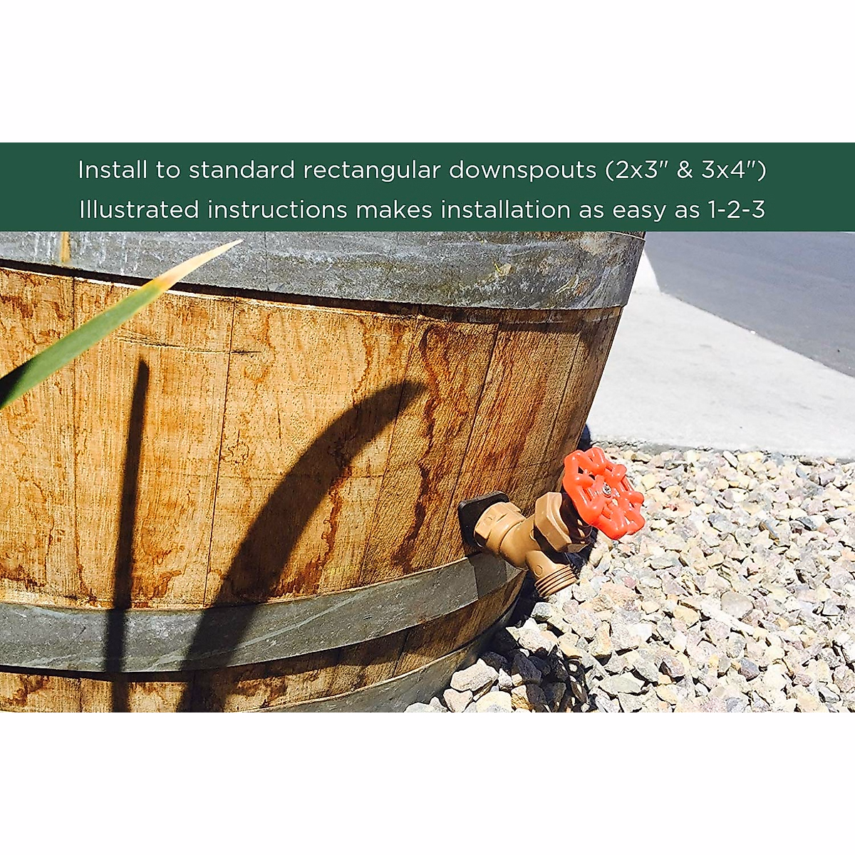 EarthMinded DIY Rain Barrel Diverter and Parts Kit - Water Collection System To Convert Containers into Rain Barrels - Catch Rain Water for Outdoor Chores - RBK-0001