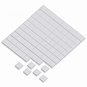 Wathai Off-White 100pcs 10x10x1mm Thermal pad For GPU CPU PS3 PS2 Heatsink Cooling Silicone Pad