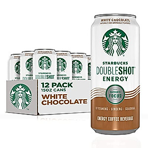 Starbucks Doubleshot Energy Drink Coffee Beverage, White Chocolate, 15 oz Cans (12 Pack) (Packaging May Vary)