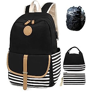 SCIONE Backpacks for Women Teen Girls,Large Capacity Bookbag with USB Charger Port,Canvas Backpack-Back School Gift for Girls