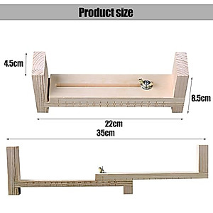 EVKILKJS Wood Bracelet Jig,Hand Knitting Bracelet Jig Bracelet Braiding Tool,U Shape Clear Scale Bracelet Maker Rack,DIY Hand Knitting Bracelet Jig with 2 Clamp