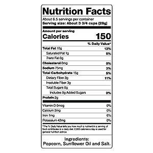 SkinnyPop Original Popcorn, Gluten Free, Vegan Popcorn, Non-GMO, Healthy Popcorn Snacks, Skinny Pop 6.7oz Party Sized Bags (6 Count)