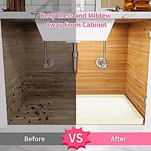 Sdpeia Under Sink Mat for [34" x 22"] Cabinet, Upgraded Silicone Waterproof Mat Kitchen Cabinet Liner Cabinet Protector Kitchen Organizers and Storage