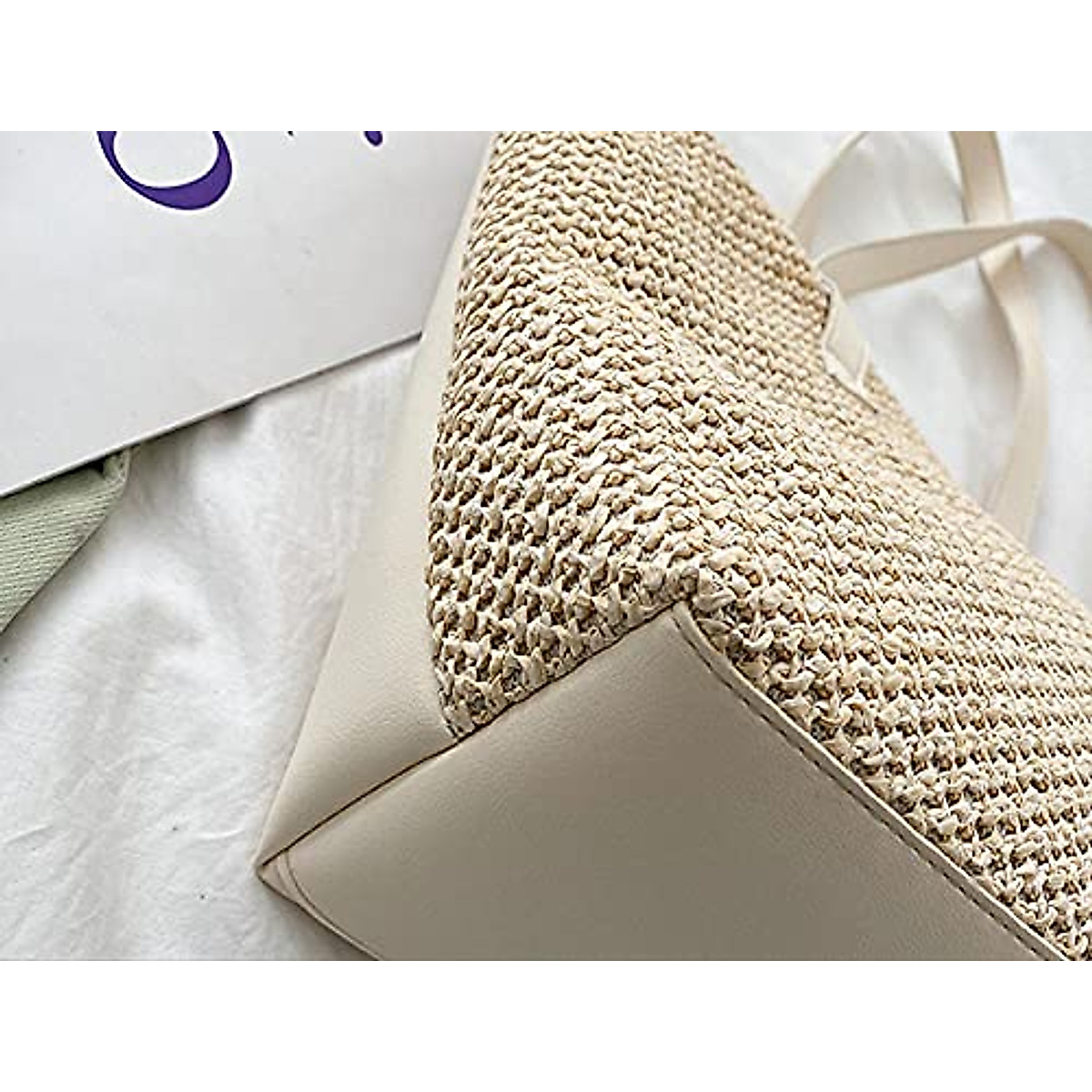 Summer Straw Bag Women Large Capacity Weave Totes Bag Handmade Rattan Beach Bag Vacation Lady Straw Shoulder Bag Pouch-1