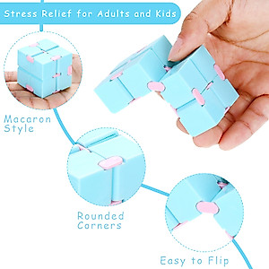 24 Pieces Cubes Toys Mini Blocks Cube Bulk Gadget Sensory Toy Hand Held Blocks Finger Gadget Gift for Adults Anxiety Stress Relief Game(Cute Style)