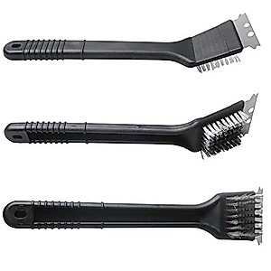 Grill Brush Set, BBQ Brush and Scraper, 12 Inch 3-Sided Barbecue Grill Brush, Two Set for All Grill Cleaning, Best Safe BBQ Cleaner Gift