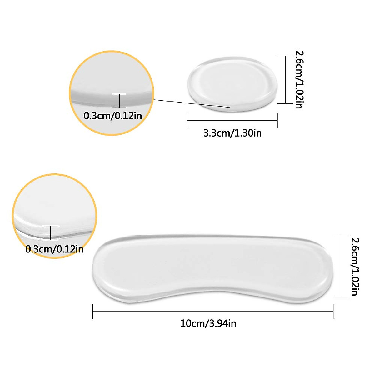 maxin Drum Dampener Gel,12 Pcs Round and 4 Pcs Long Clear Drum Dampener,Soft Silicone Drum Damper Gel Pads Drum Silencers for Drums Tone Control