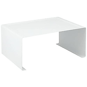 Yamazaki Home Tower Stackable Kitchen Rack Storage Organizer Counter Shelf, Large, White