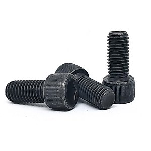 M12-1.75 x 25mm Socket Head Cap Screws, 12.9 Grade Alloy Steel, Allen Socket Drive, Black Oxide Finish, Full Thread,（5 Pcs）