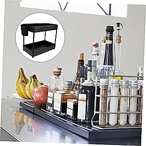 STOBAZA Under Sink Rack Kitchen Sink Storage Rack Seasoning Storage Rack Metal Storage Shelf Metal Organizer Shelf Bath Organizer Basket Shower Storage Shelf Under Sink Storage Rack Lotion