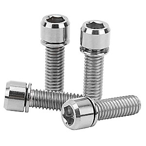 Mountain Stem Screw, Road Bike Stem Screw, Light Weight 4Pcs Portable for Road Bicycles Mountain Bike(Silver)