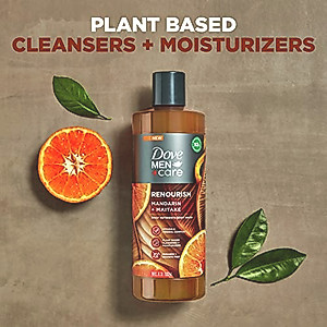 DOVE MEN + CARE Renourish Body Wash Mandarin + Maitake 4 Count With Vitamin and Mineral Complex Moisturizing Body Wash With Plant Based Ingredients 18 oz