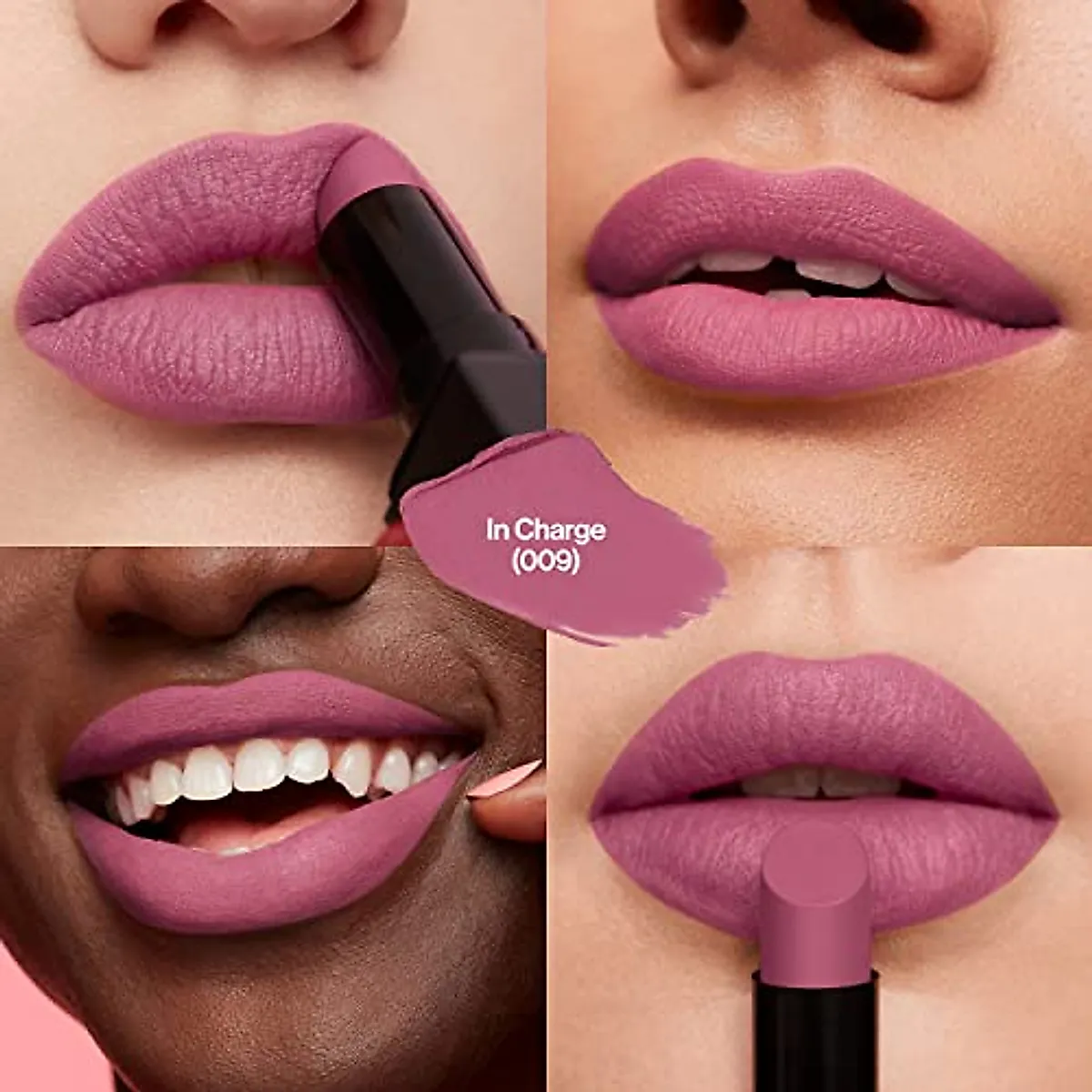 REVLON Lipstick, ColorStay Suede Ink, Built-in Primer, Infused with Vitamin E, Waterproof, Smudge-proof, Matte Color, 009 In Charge, 0.09 oz.