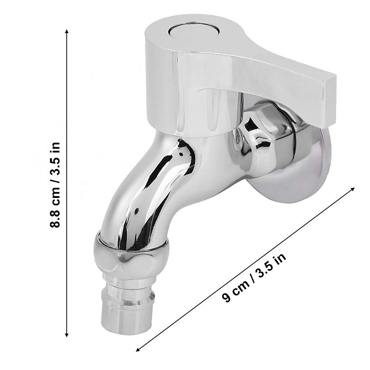 Water Faucet Copper Bathroom Water Faucet Silver Kitchen Sink Faucet Bath Faucet Metal Handle Single Cold Tap G1/2,Shower