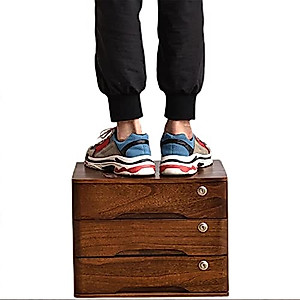MAARKA Flat File Cabinet Storage, Desktop Drawer Cabinet, Desktop Storage Box with Drawers - Lockable File Cabinet, Solid Wood Storage Box, Home Office Desk Drawer Cabinet (Size : 2 Layer)