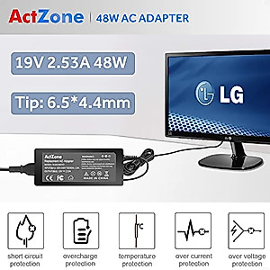 DC 19V Power Cord TV Charger for LG Electronics 19" 20" 22" 23" 24" 27" LED LCD Monitor Widescreen HDTV 24M47H-P 24MP55HQ, Samsung 32" J5205 J5003 H5000 UN32J4000 UN32J4000AF UN32J5205 A4819-FDY
