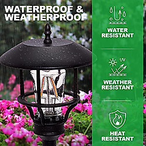 GreenLighting Low Voltage Outdoor Lights - Modern Vintage Path Stake Lights - Walkway Lights, Garden and Lawn Lights, Landscape Lighting - Waterproof, Rust-Resistant (8 Pack)
