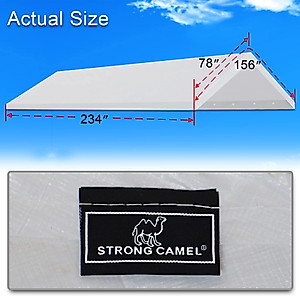 Strong Camel 12 x 20' Carport Replacement Canopy Roof Cover for Garage Shelter Carport Gazebo with Ball Bungees