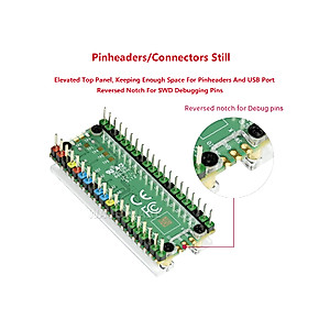 Waveshare Clear Acrylic Protection Case for Raspberry Pi Pico, Customized Key Cap, Neat Design
