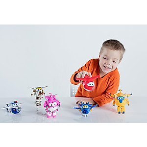 Super Wings 5" Transforming Jerome Airplane Toys, Safe and Durable Vehicle Action Figure, Plane to Robot, Transformer Toys for 3+ Years Old Boys and Girls, Preschool Kids Birthday Gift, Blue