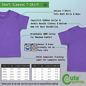 Custom Baby & Toddler T-Shirt Ninja Girl Pose 4 Red Cotton Boy & Girl Clothes Funny Graphic Tee Purple Design Only 5 6T