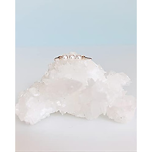 Pink Pearl Spinner Fidget Ring, Sterling Silver 14K Gold-Filled Open Wire Band, Helps Relieve Stress Anxiety Worry, Adjustable Ring, Jewelry Inspirations