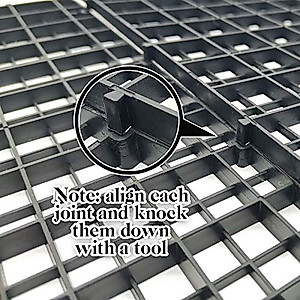 TIHOOD 4PCS Aquarium Divider Tray Plastic Grid Aquarium Egg Crate Light Diffuser, Fish Tank Divider Filter Bottom Isolation with 8PCS Sucker Clip