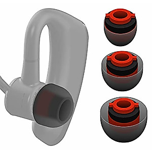 3 Pcs Silicone Ear Tips for Voyager 5200 / Voyager Legend, Replacement S/M/L 3 Size Noise Reduce Rubber Earbuds Gel Wings Compatible with Plantronics Voyager 5200 & Legend - Black
