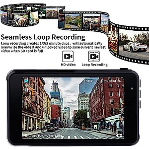 LAMONKE Dash Cam, 1080P Dash Camera for Cars with 4Inch LCD Display, Dash Cam Front with 170° Wide Angle, Loop Recording, Parking Monitor, WDR Night Vision, Support 64GB Max