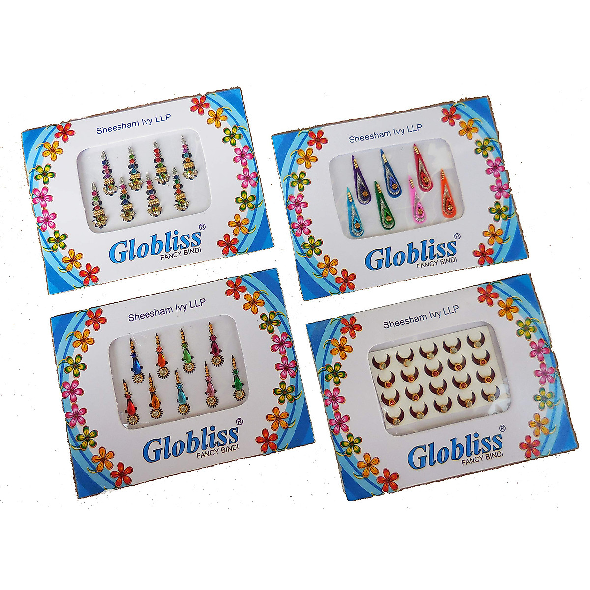 12 Bindi Packs Collection Mix n Match forehead face Gems Forehead Sticker Colorful