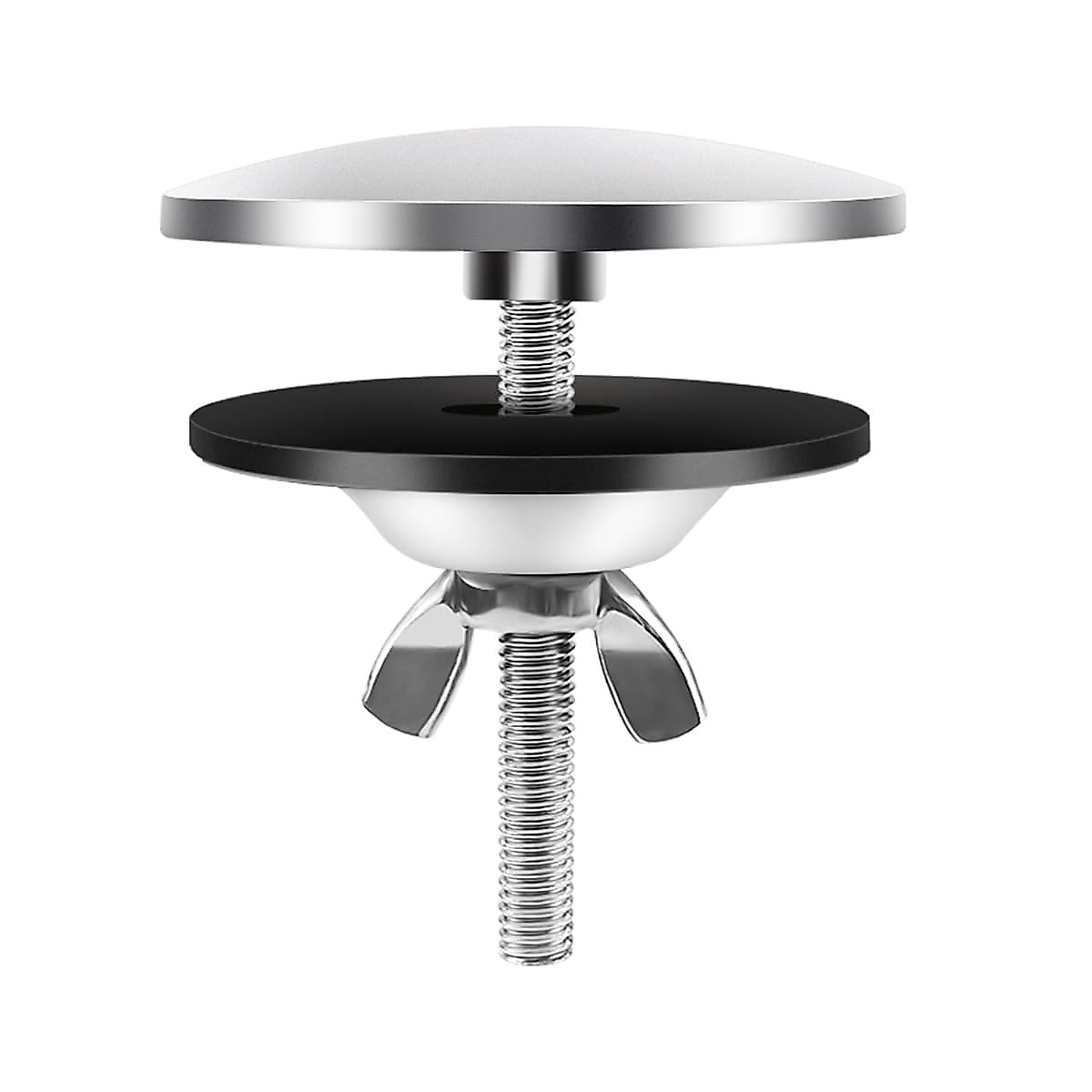 2 Inch Kitchen Sink Hole Covers, Faucet Hole Cover Stainless Steel Wash Basin Kitchen Sink Tap Hole Plate Stopper, Sealed Decoration Hole Cover (Silver)