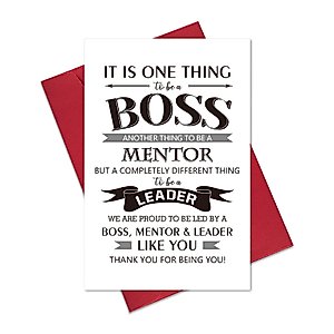 Ogeby Funny Boss Day Cards Gifts for Boss Women Men, Happy Boss’s Day Card Gifts for Him Her, Boss Appreciation Card for Leader Mentor, Boss Thank You